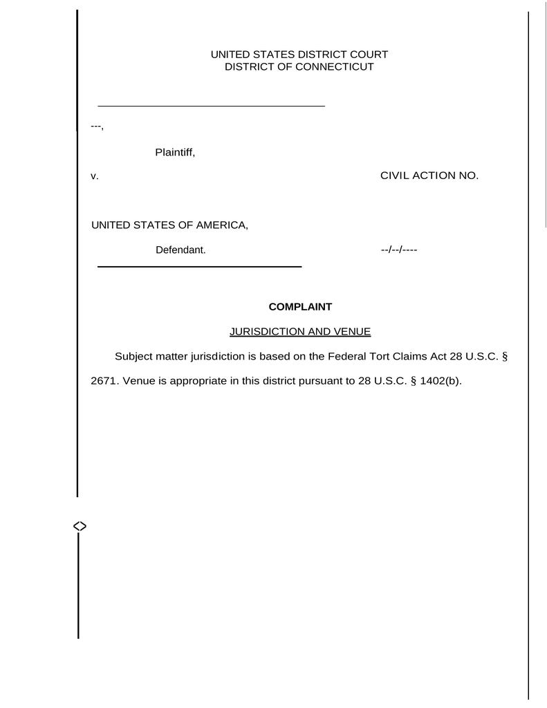 Complaint for Premise Liability - Federal Tort Act - Attorney Docs Complaint for Premise Liability - Federal Tort Act - Attorney Docs