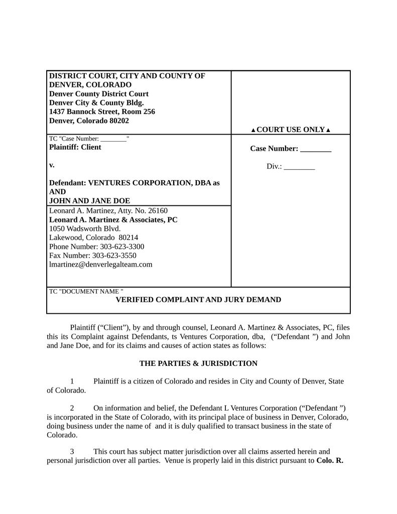 Premise liability and assault Complaint - Attorney Docs Premise liability and assault Complaint - Attorney Docs